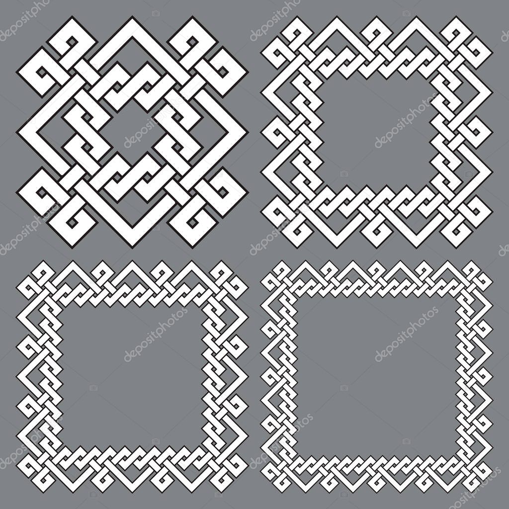 Conjunto de marcos cuadrados, patrones rectangulares. 4 elementos ...