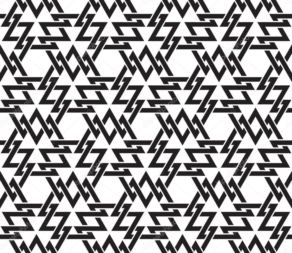 Seamless pattern of intersecting geometric shapes of lines — Stock ...