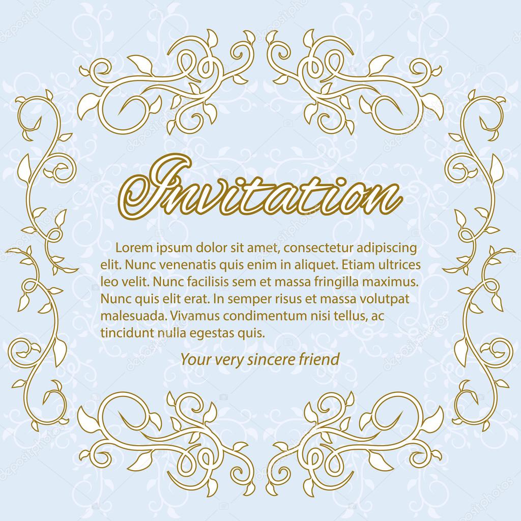 Plantilla de tarjeta de invitación — Archivo Imágenes Vectoriales ...