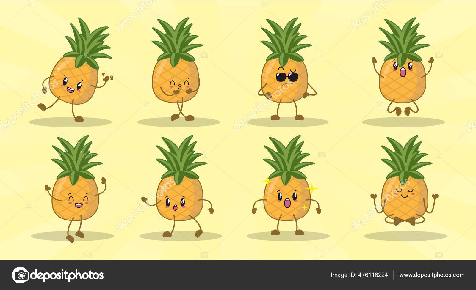 Cute Animated Pineapple