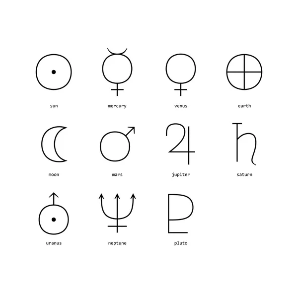 Planetáris jel Icon Set — Stock Vektor © cteconsulting #3990044