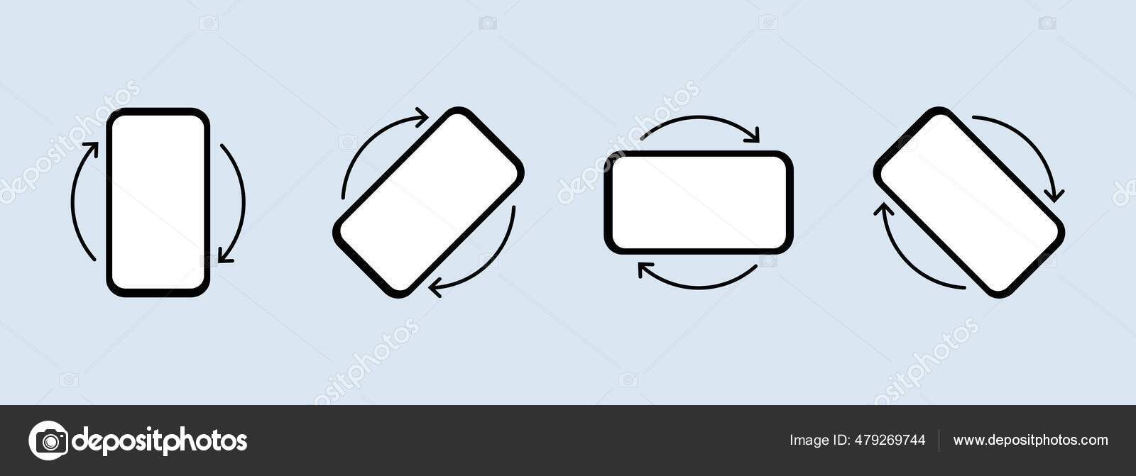 Rotate Mobile Phone Mobile Screen Rotation Turn Your Device Rotate Stock Vector Image by ...