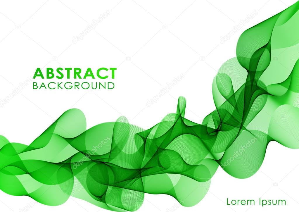 Green wavy abstract background Stock Vector by ©KateKu 92534972