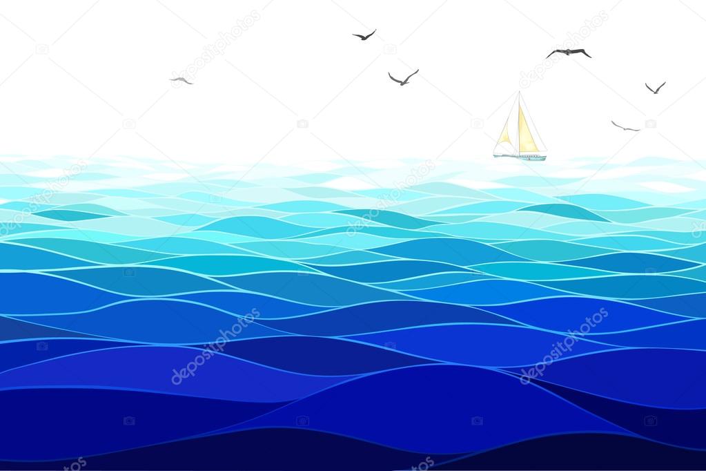 Seamless horizontal sea background Stock Vector Image by ©Olga_Bonitas ...