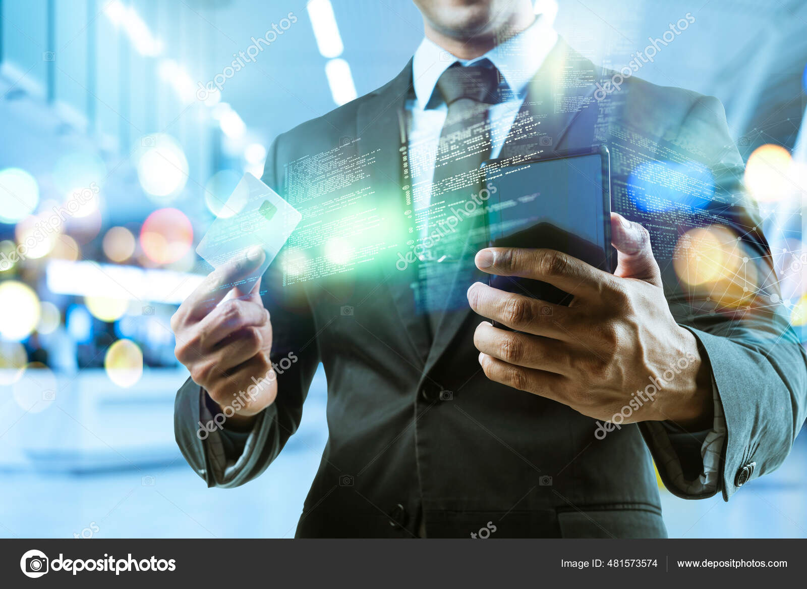 Man Using New Hologram Technology — Stock Photo © jjjann@gmail.com ...
