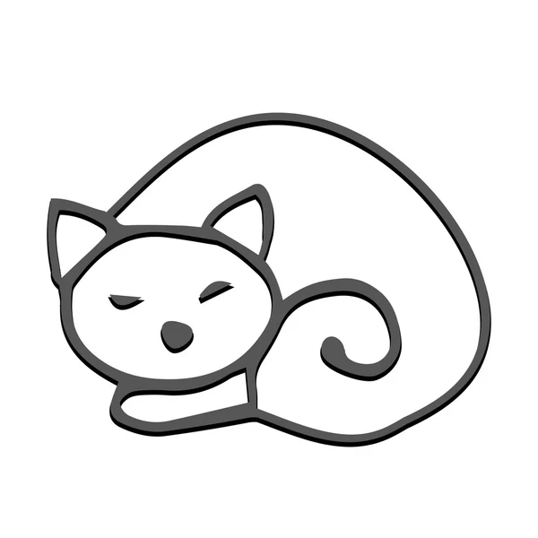 Sleeping Cat Line Drawing — Stock Vector © cteconsulting #5730422