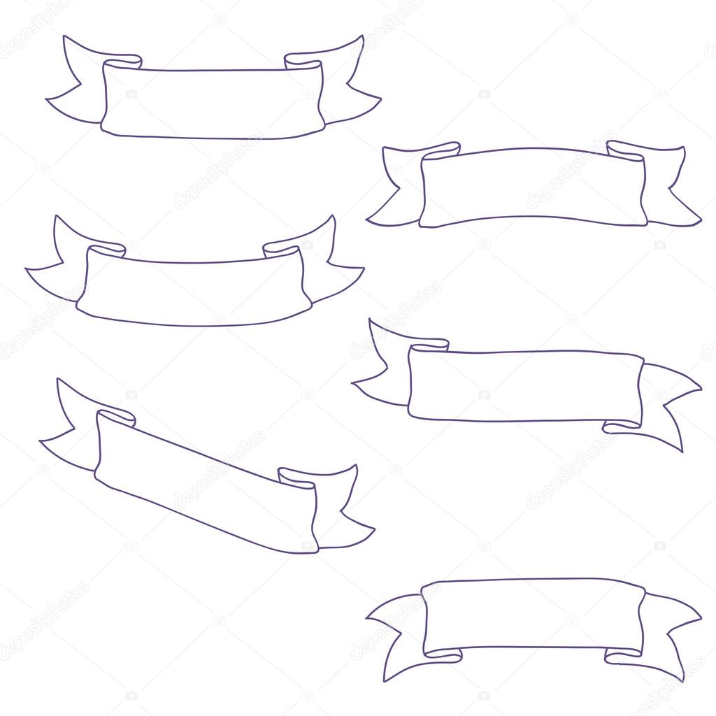 Set of Blank Ribbons Stock Vector by ©Valedella 78266056