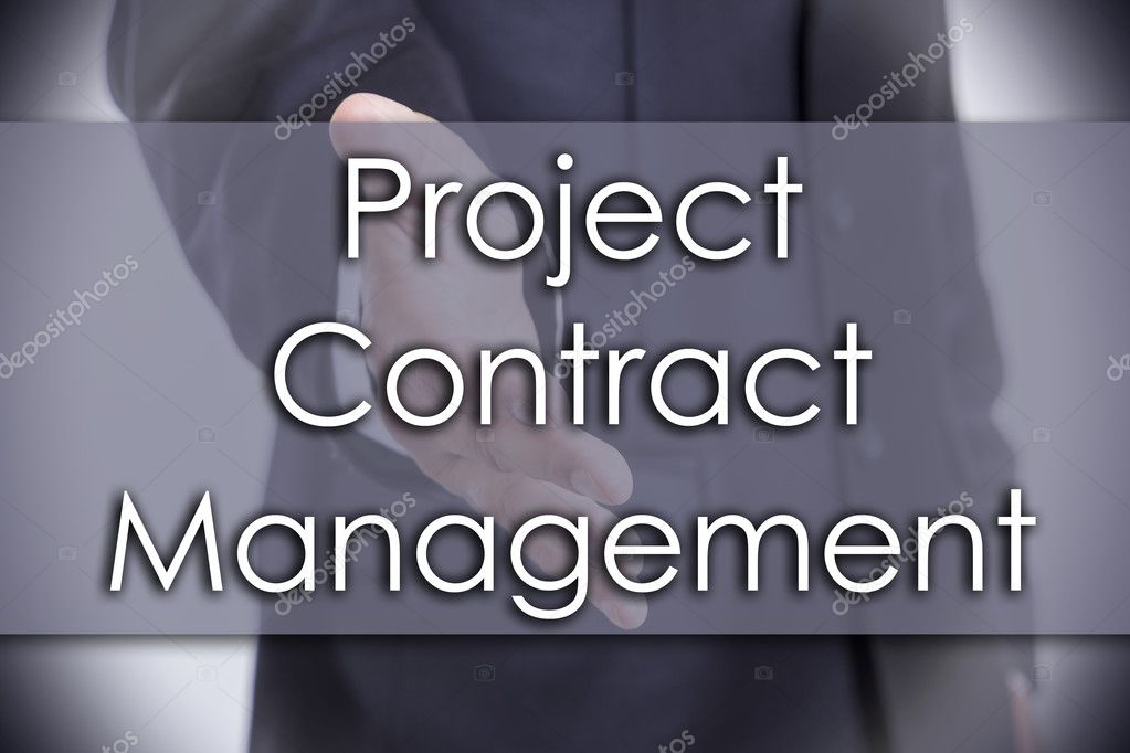 Project Contract Management PCM - concepto de negocio con texto 2022