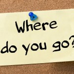 Where To Go? text on blackboard Stock Photo by ©dizanna 288610016