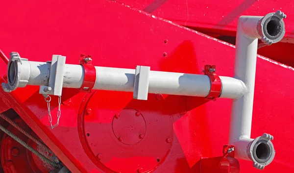 High pressure fire hydrant with quick connecting locks on fire truck ...