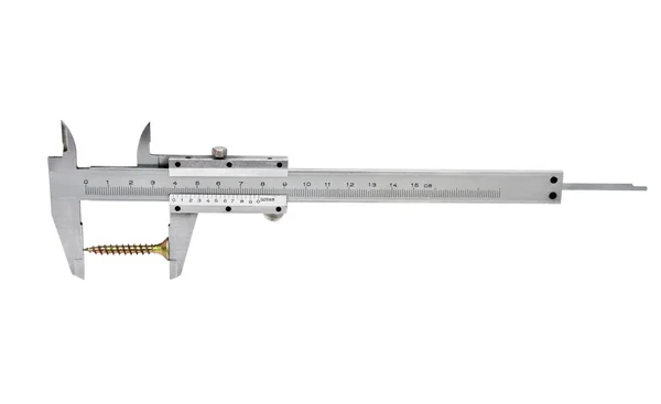 Metal calipers standing horizontally. 3D rendering — Stock Photo ...