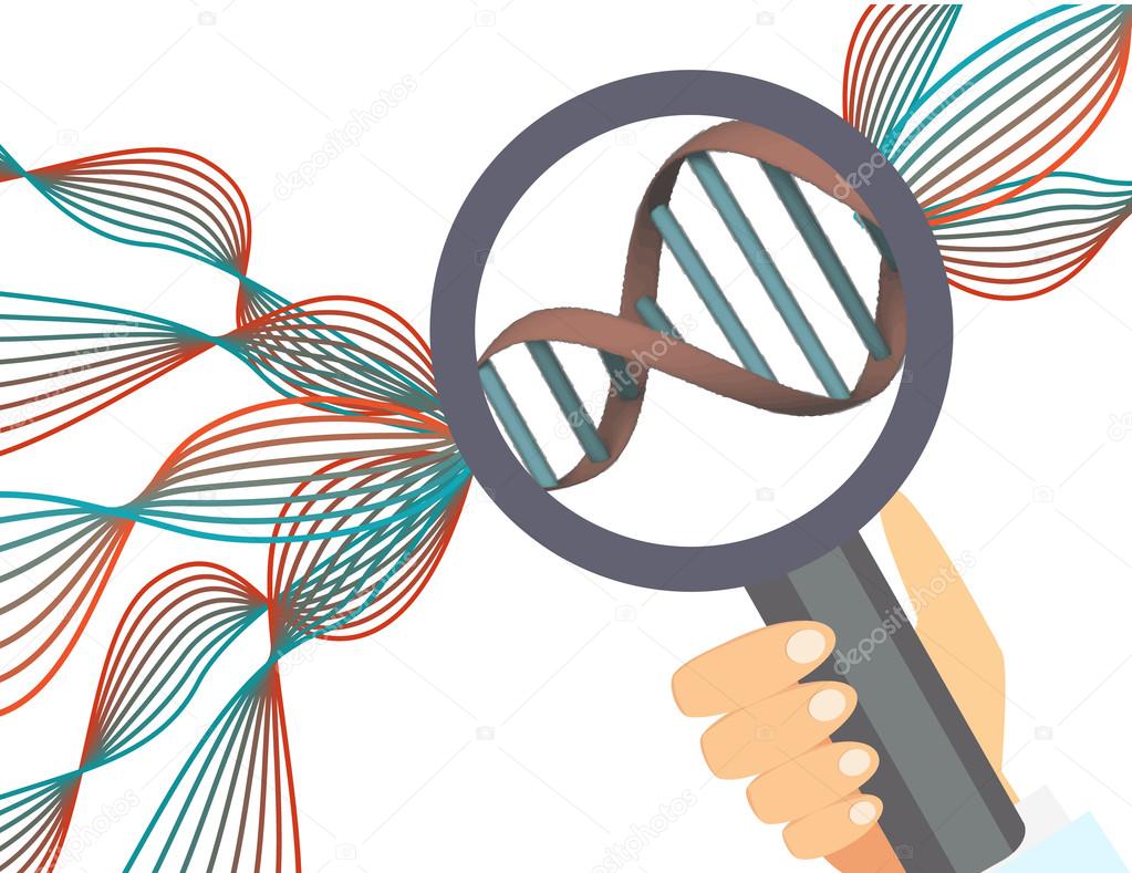 Genetics Illustration Human Genome Research Vector — Stock Vector
