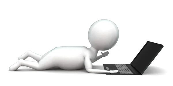 3d man working at computer — Stock Photo © digitalgenetics #3357104