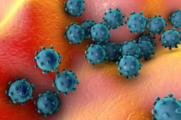 Viruses infecting human cells — Stock Photo © katerynakon #123065874