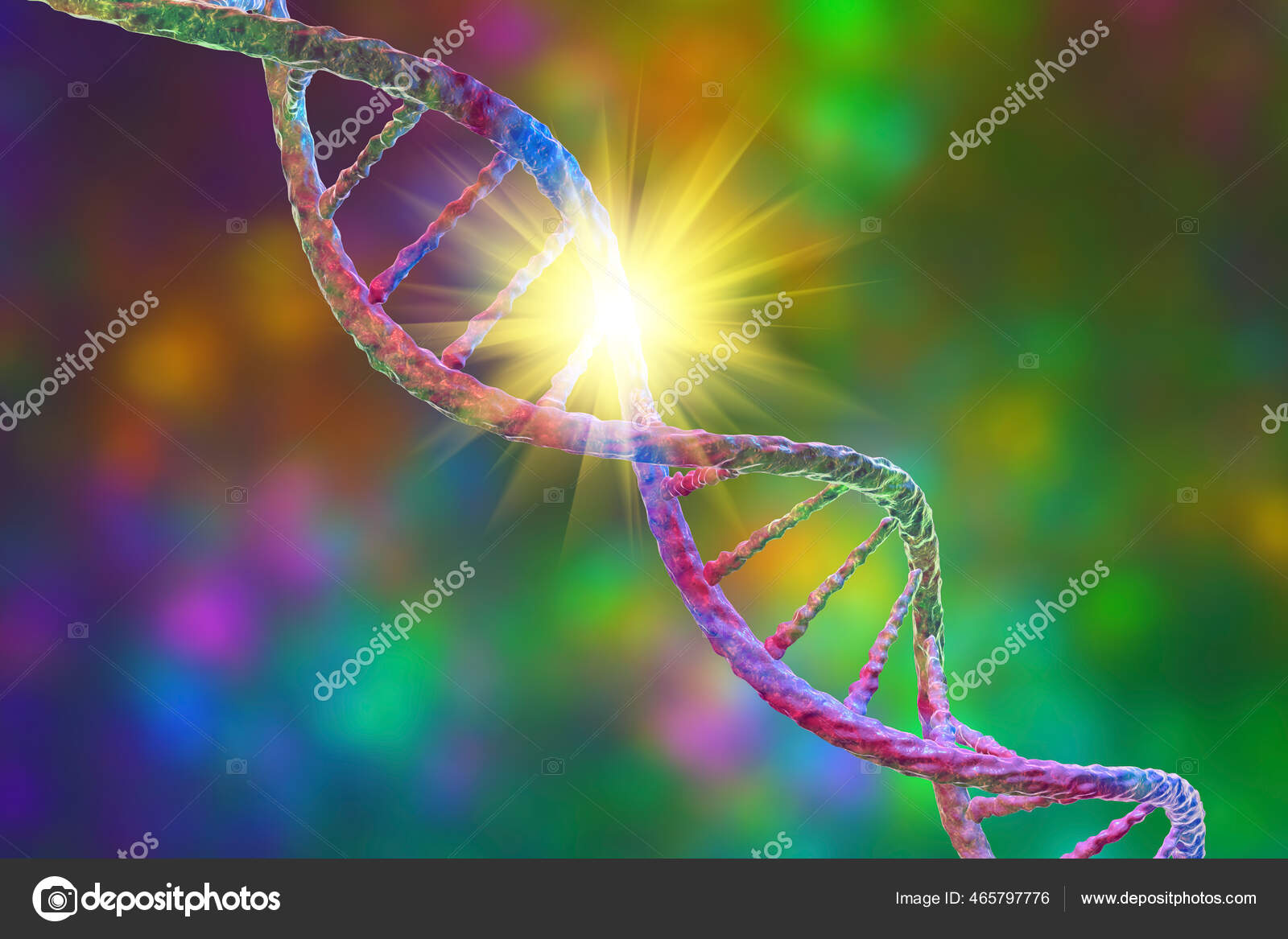 Genetic Mutation Conceptual Illustration Double Stranded Dna Molecule ...