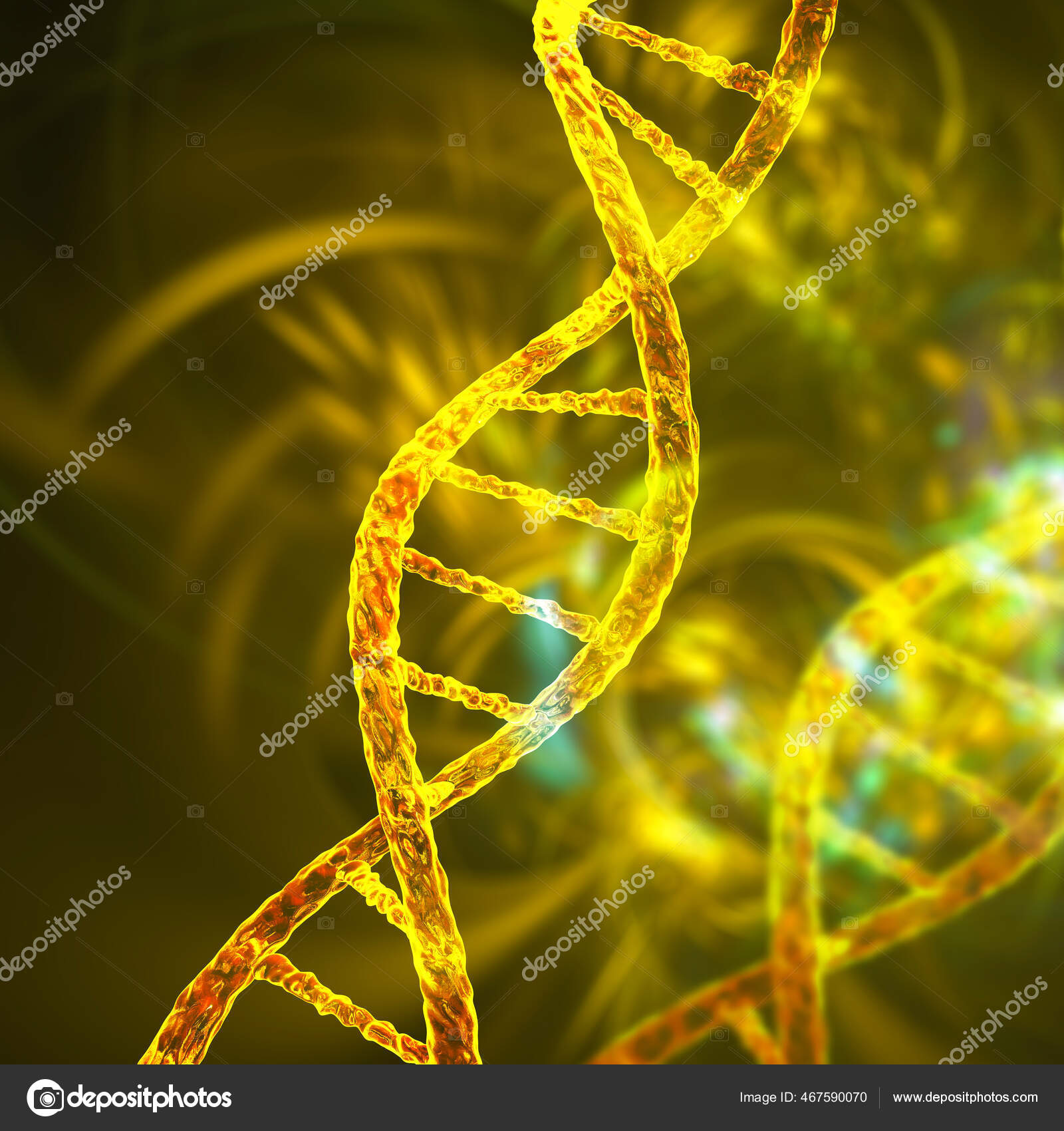 Molecule Dna Double Helix Illustration Gene Therapy Genetic Mutation ...
