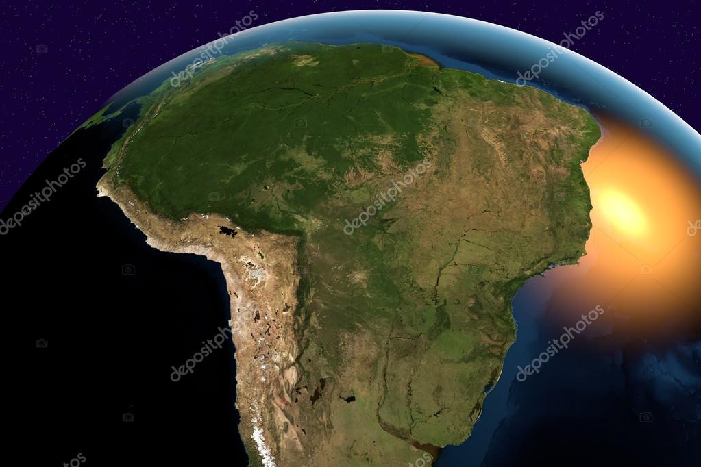 Brazil from space — Stock Photo © katerynakon #78117734