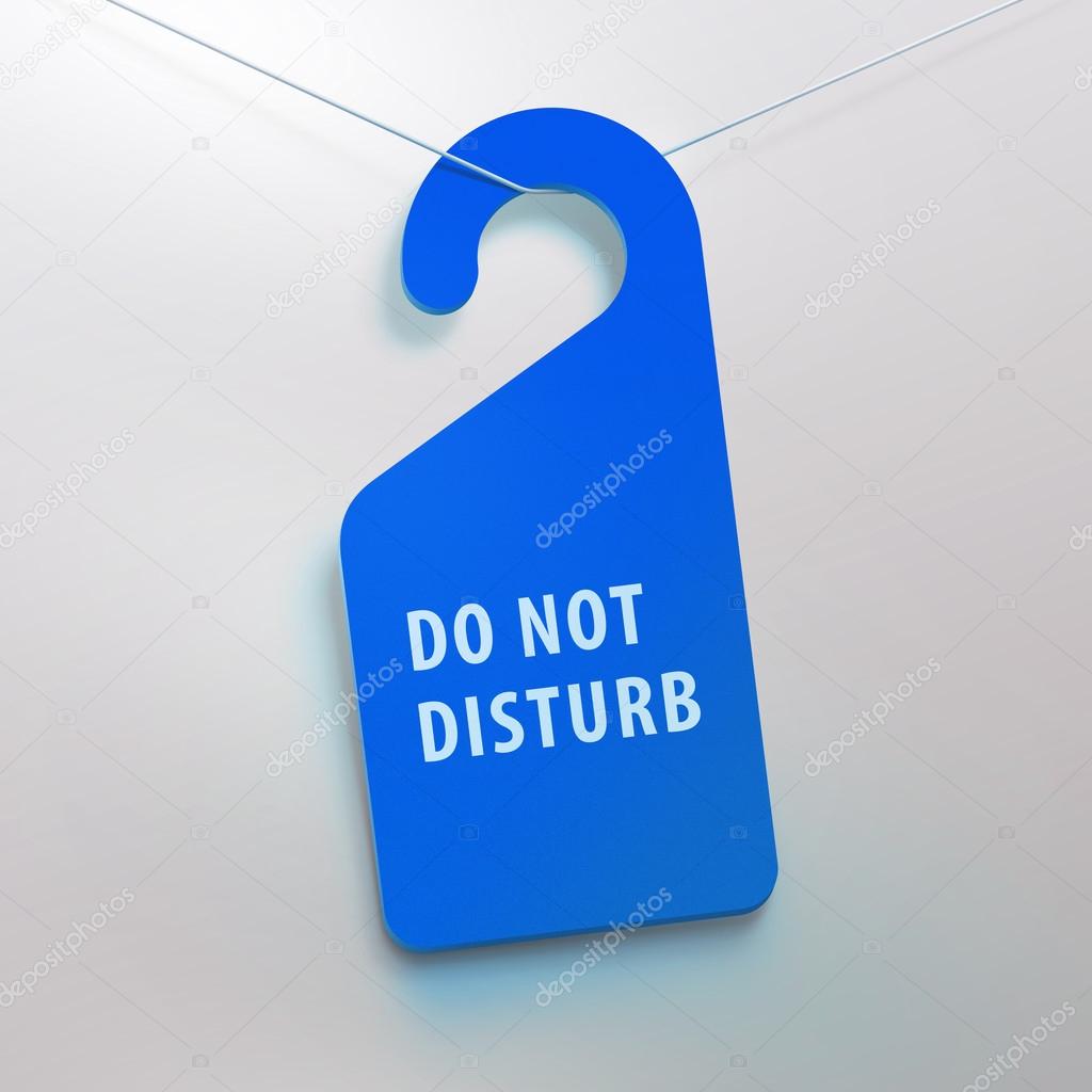 Do not disturb tag. Blue color. Stock Photo by ©Brisker 92226864