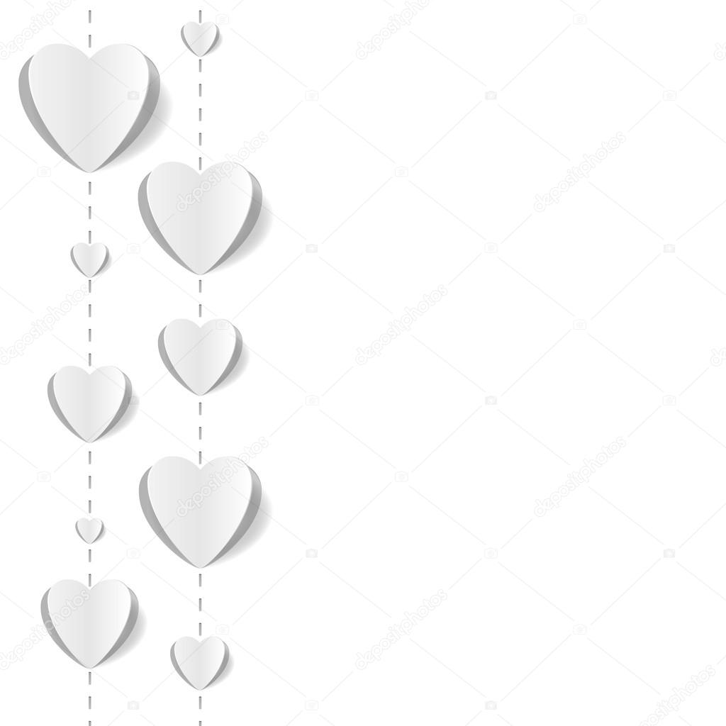 Cut out paper hearts background Stock Vector Image by ©Anate #78470256