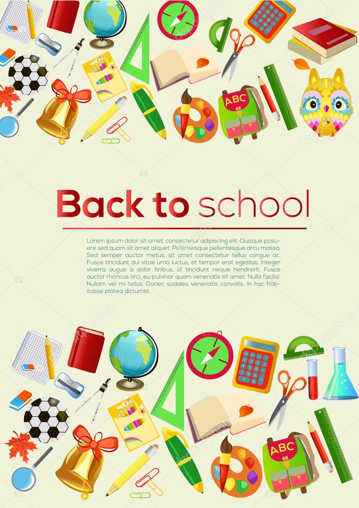 School Flyer Background. Stock Vector by ©Marina_Art 119713764