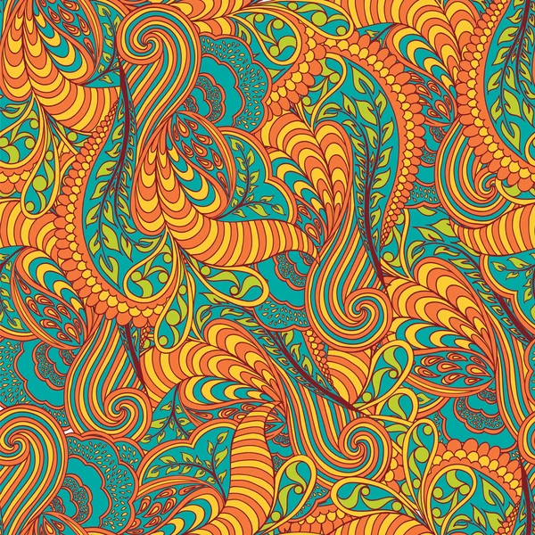 Vector Color Abstract Hand Drawn Decorative Ornamental Seamless Pattern