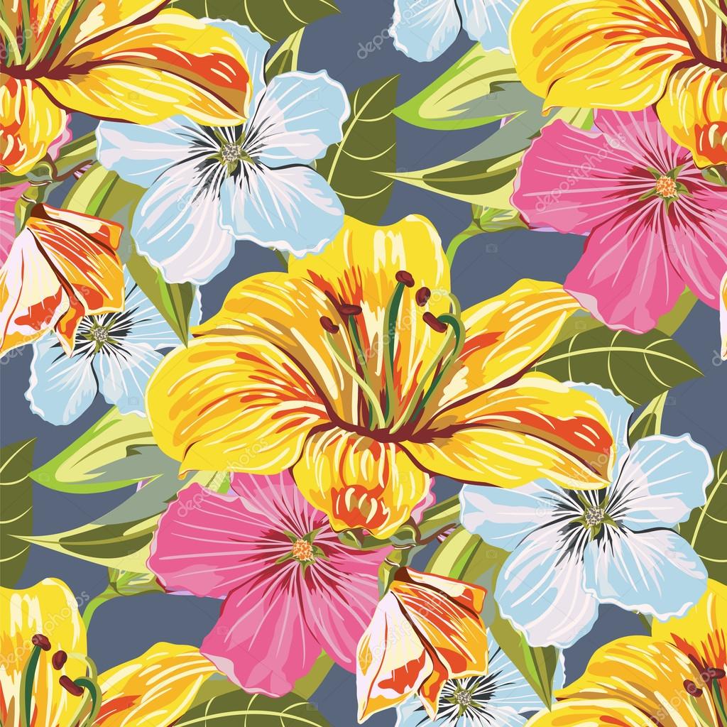 Abstract Seamless Floral Pattern — Stock Vector © phoenix_olga #83194524