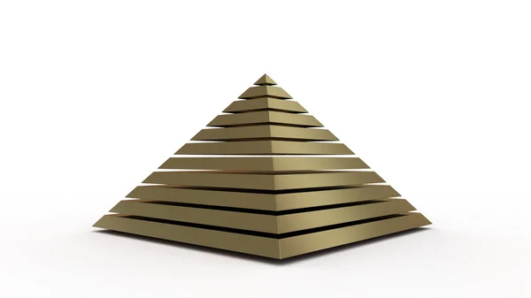Steel pyramid with seven levels. 3D Stock Photo by ©djmilic 102217126