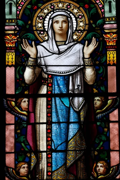 Our lady stained glass Stock Photos, Royalty Free Our lady stained ...