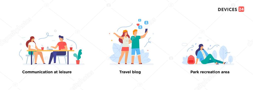 Caf flat Vector Art Stock Images | Depositphotos