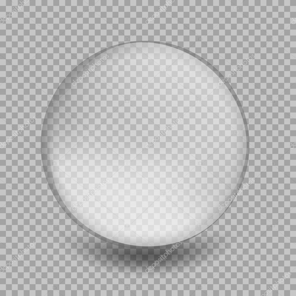 White transparent glass sphere with glares and highlights Stock Vector ...