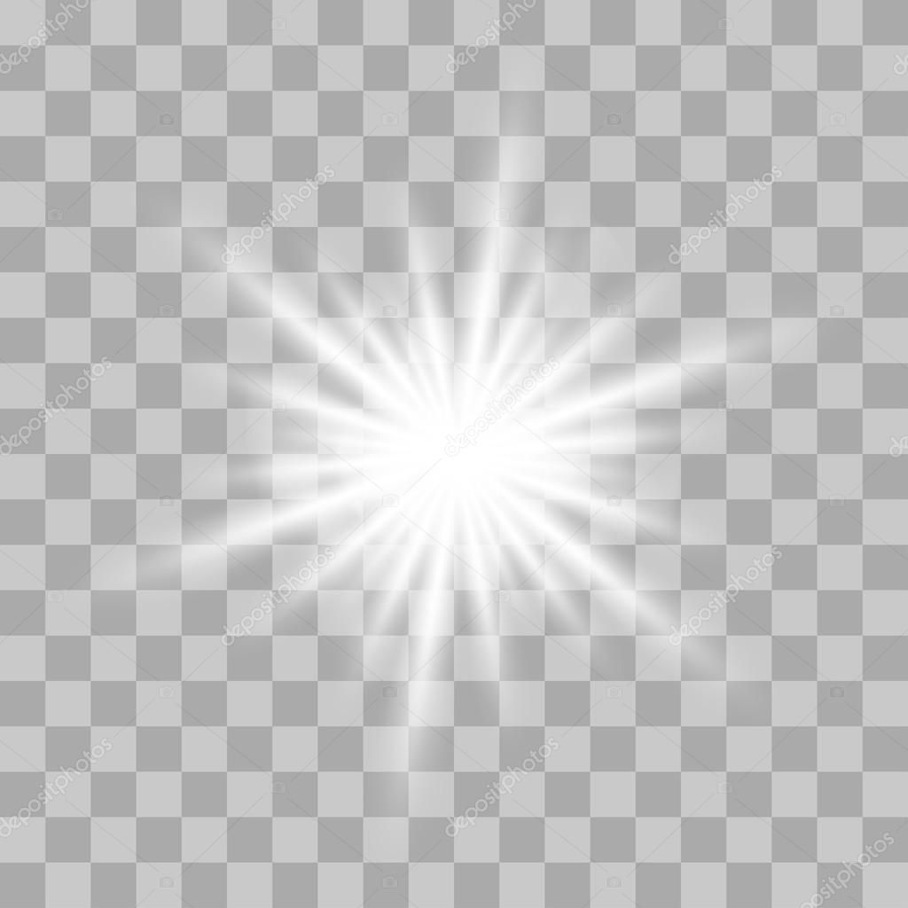 Vector glowing light bursts with sparkles on transparent background ...