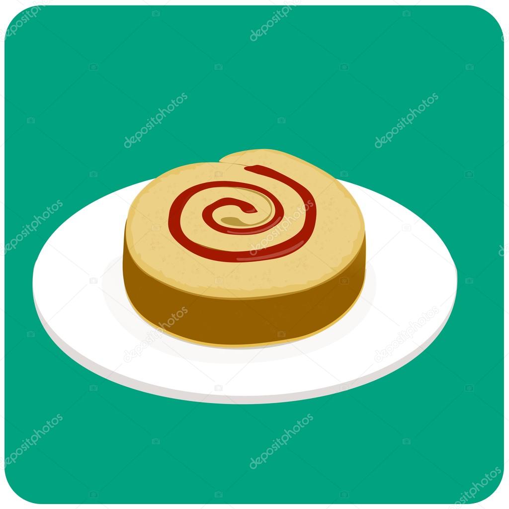 Illustration of Roly Poly Pudding — Stock Vector © andhikasintink #89146766