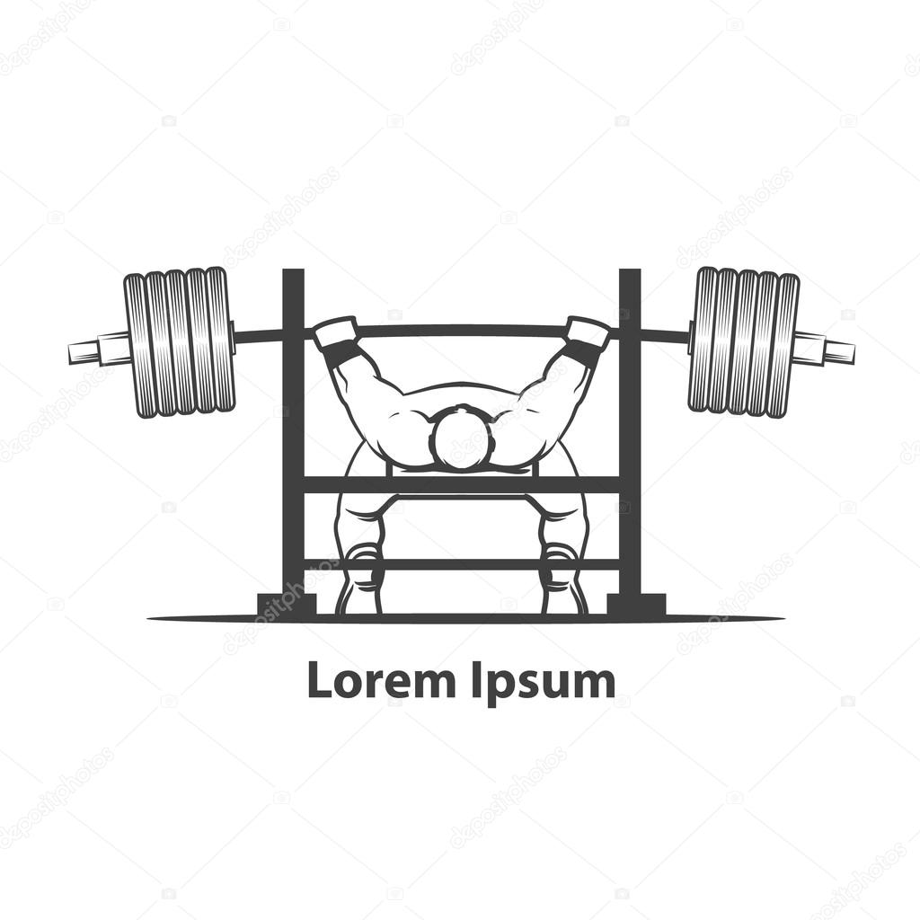 Bench press powerlifting Stock Vector by ©evgenybornyakov 99071436