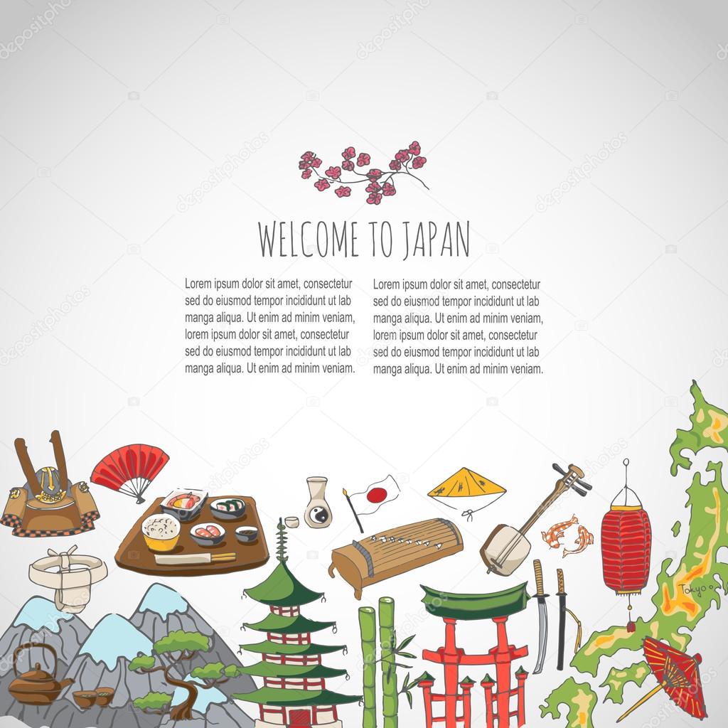 Japan set color Stock Vector by ©Natasha_Pankina 121051788