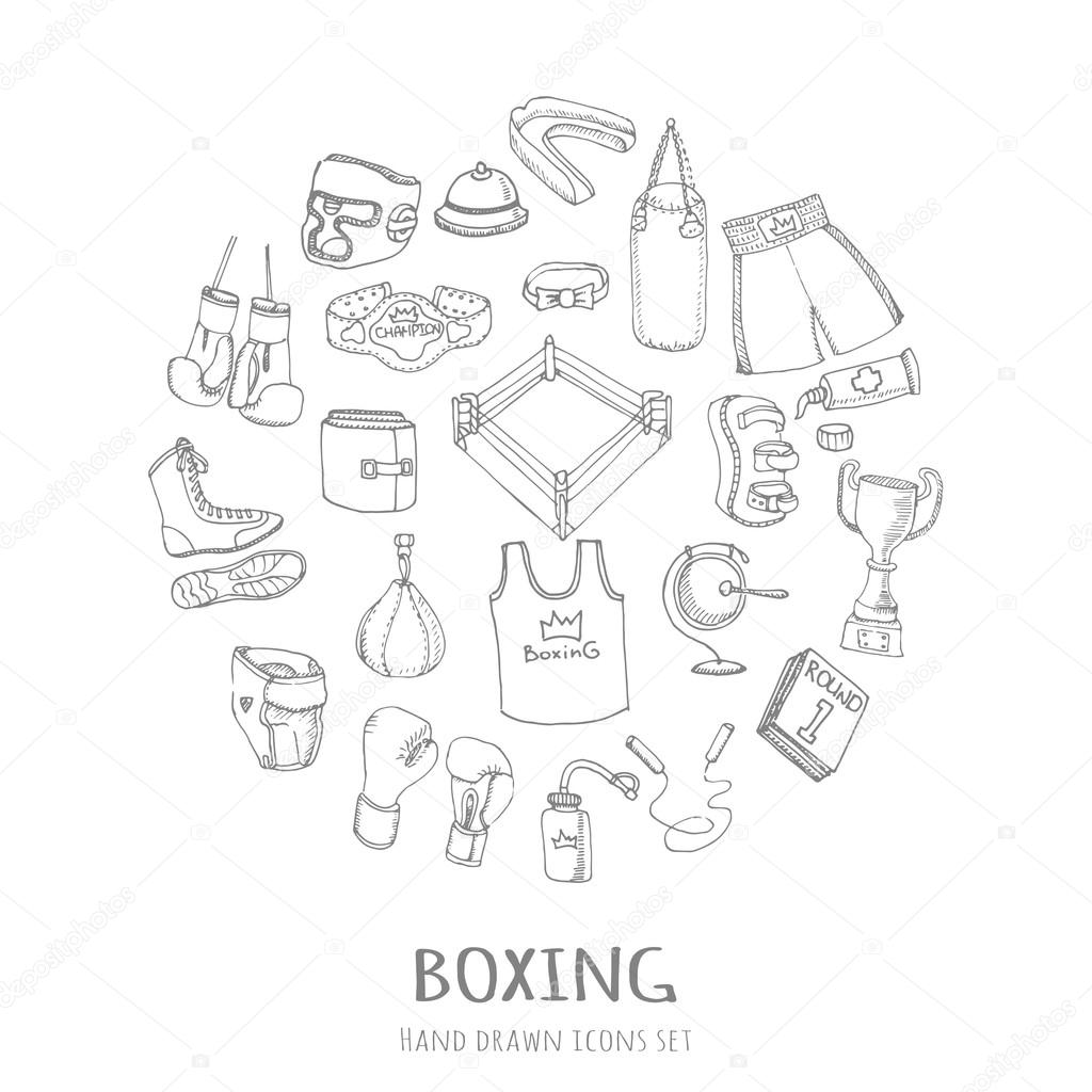 Doodle boxing set Stock Vector Image by ©Natasha_Pankina #96662498