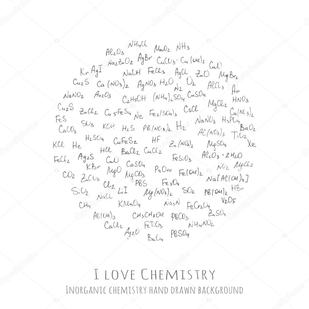 Handwritten chemical formulas Stock Vector by ©Natasha_Pankina 96666564