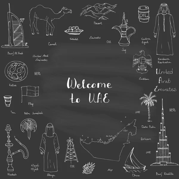 United Arab Emirates elements — Stock Vector © Natasha_Pankina #96675060