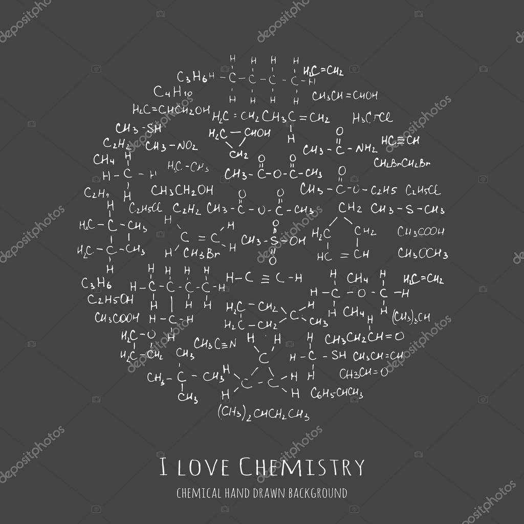 Fórmulas químicas dibujadas a mano Vector de stock #96671050 de ...