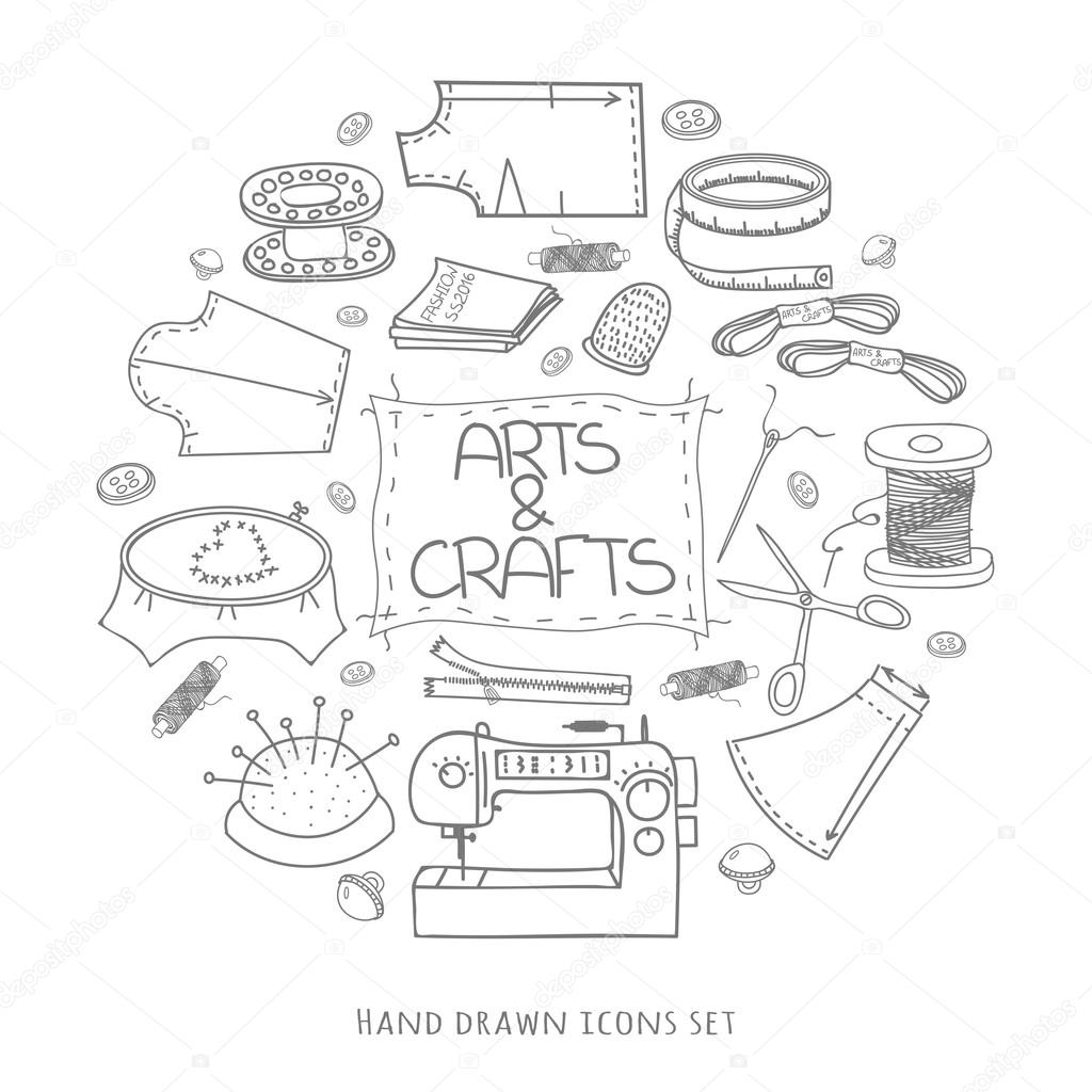 Sewing doodle collection Stock Vector Image by ©Natasha_Pankina #96672634