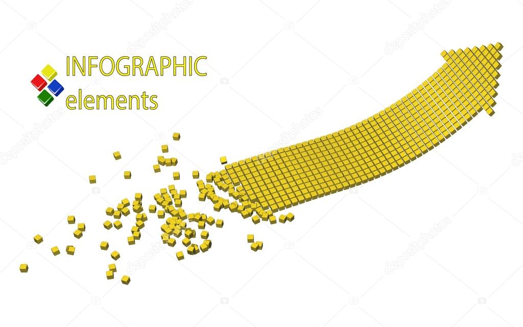 Bended arrow with perspective pointing Stock Vector Image by ©Natasha ...