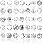 A set of treetop symbols, for architectural or landscape design Stock ...