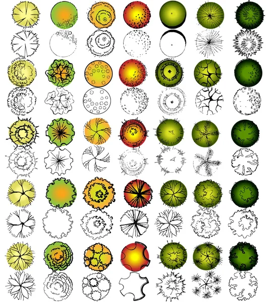 Architectural Symbols Trees