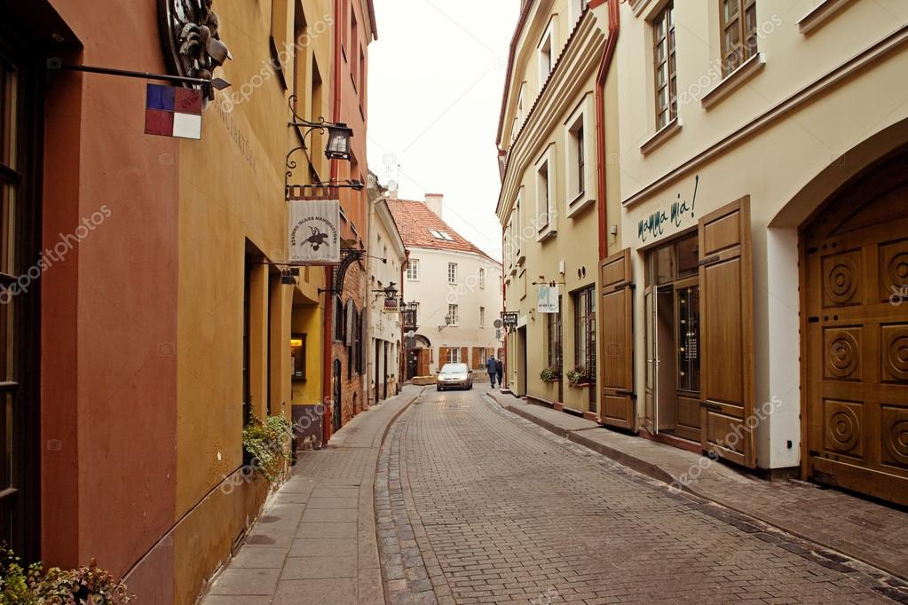 Beautiful architecture in old Vilnius city – Stock Editorial Photo ...