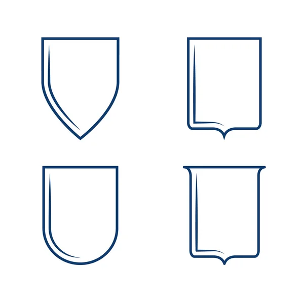 Heraldic shield shapes imágenes de stock de arte vectorial | Depositphotos