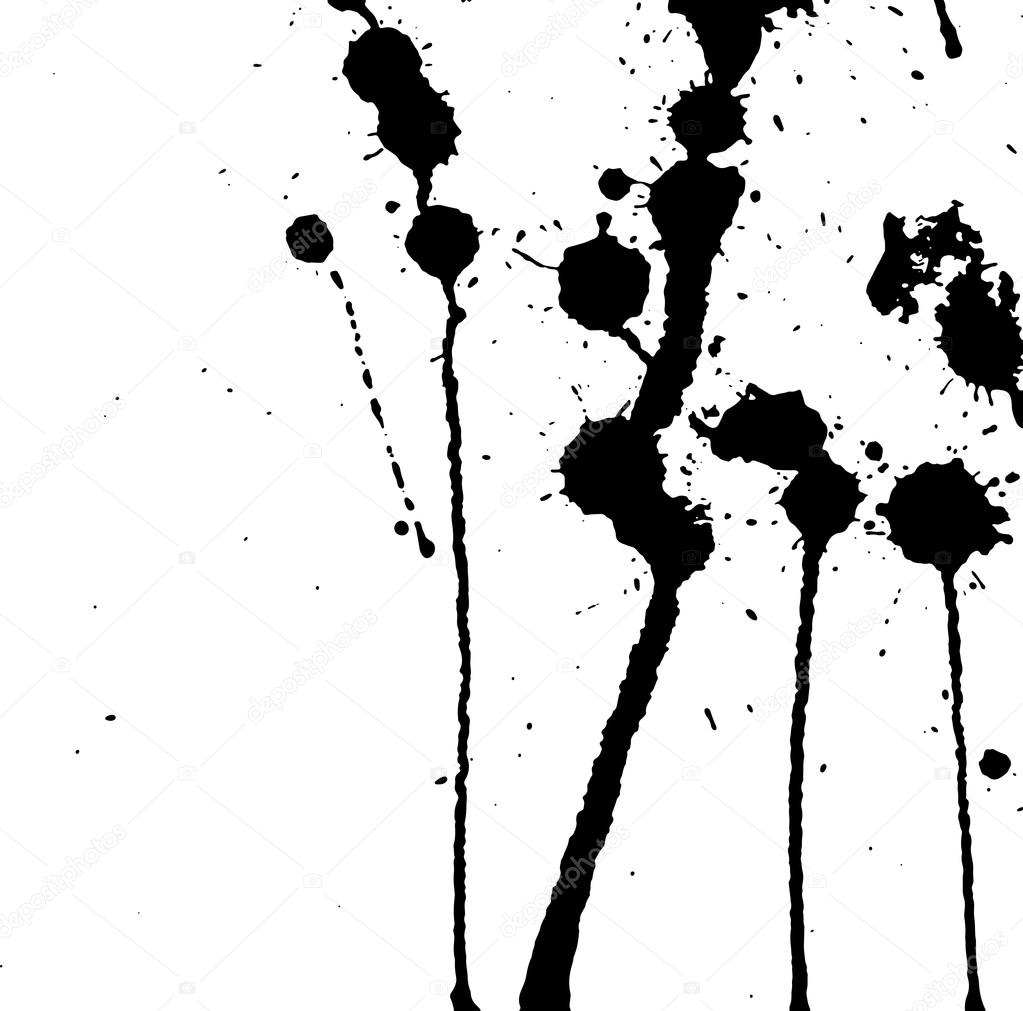 Black Ink Splatter Template