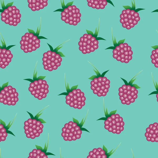 Seamless background with pink raspberry. Cute vector raspberry pattern ...