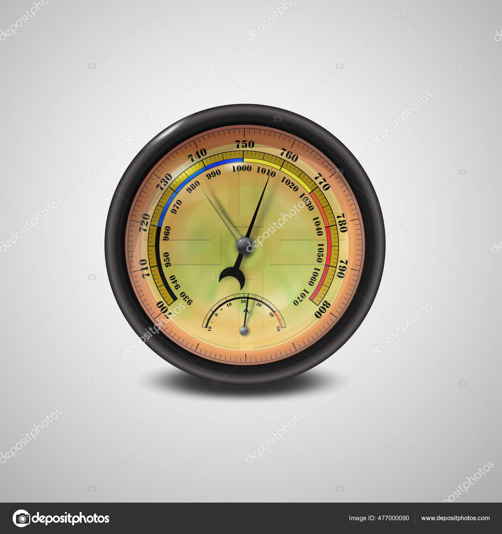 Ícone Barómetro Vetor Isolado Fundo Branco Chuva Tempestade Justo Muito ...