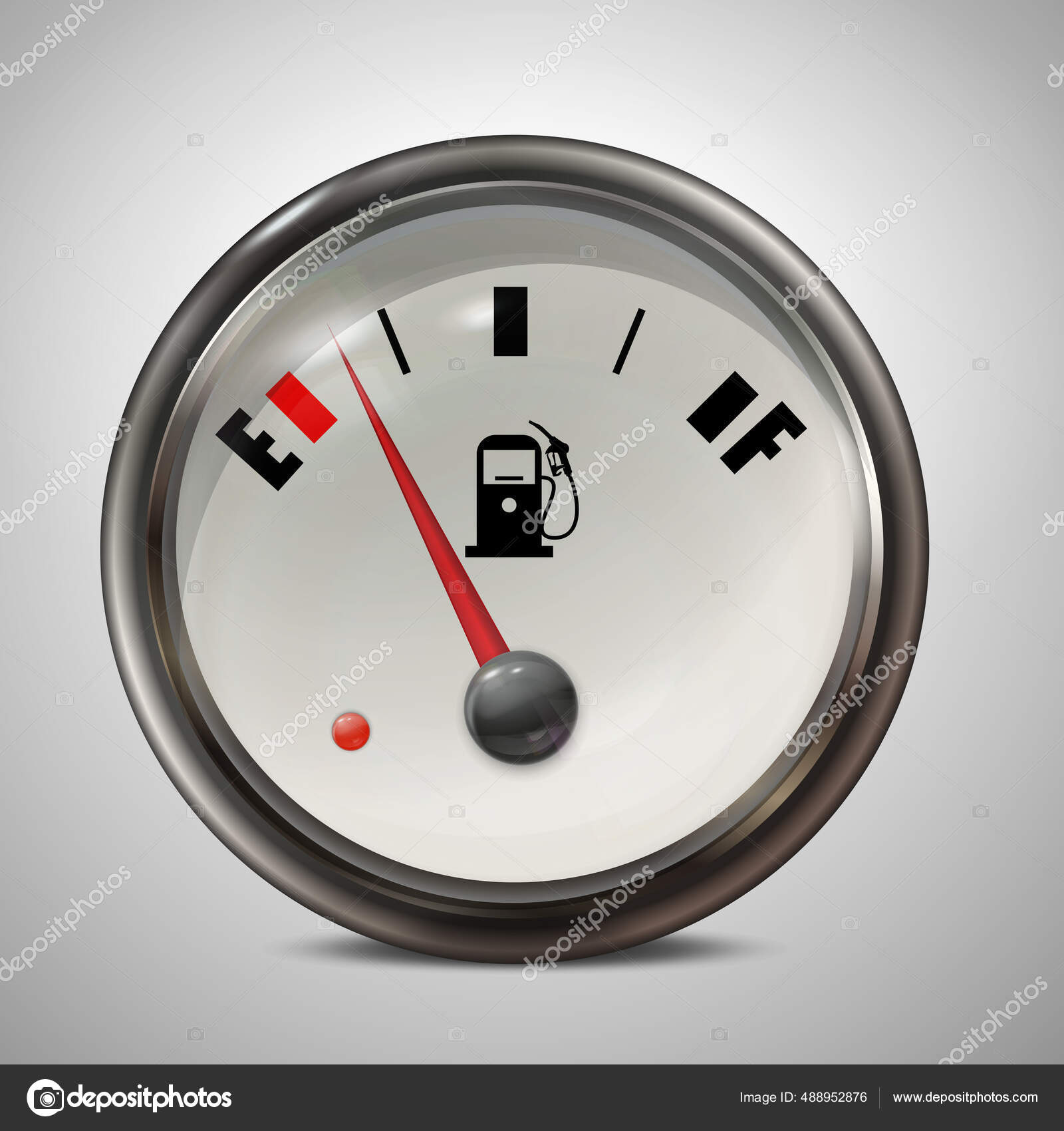 Pengukur Bahan Bakar Penuh Tangki Ilustrasi Vektor Pada Latar Belakang ...