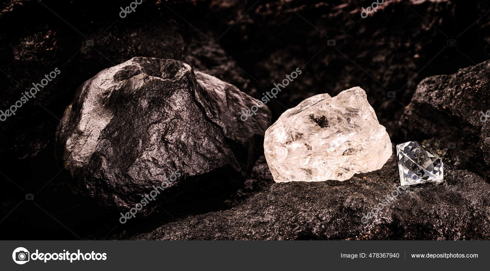 Diamond Mine Rough Diamond Stone Cut Diamond Carbon Graphite Ore ...