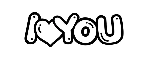 I Love You Bubble Letters